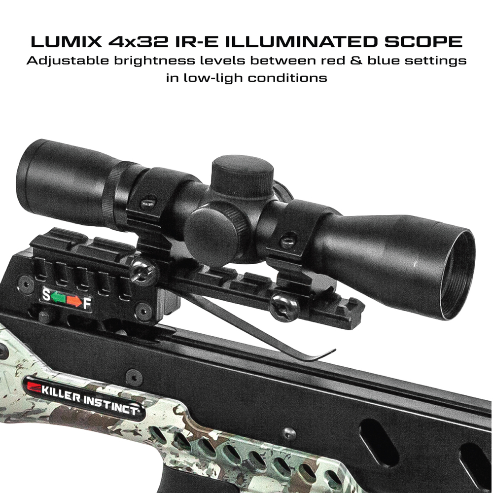 Killer Instinct Ripper 425 Crossbow w/ Pro Package, Lumix 4 x 32 IR-W Scope - Crossbows at ...