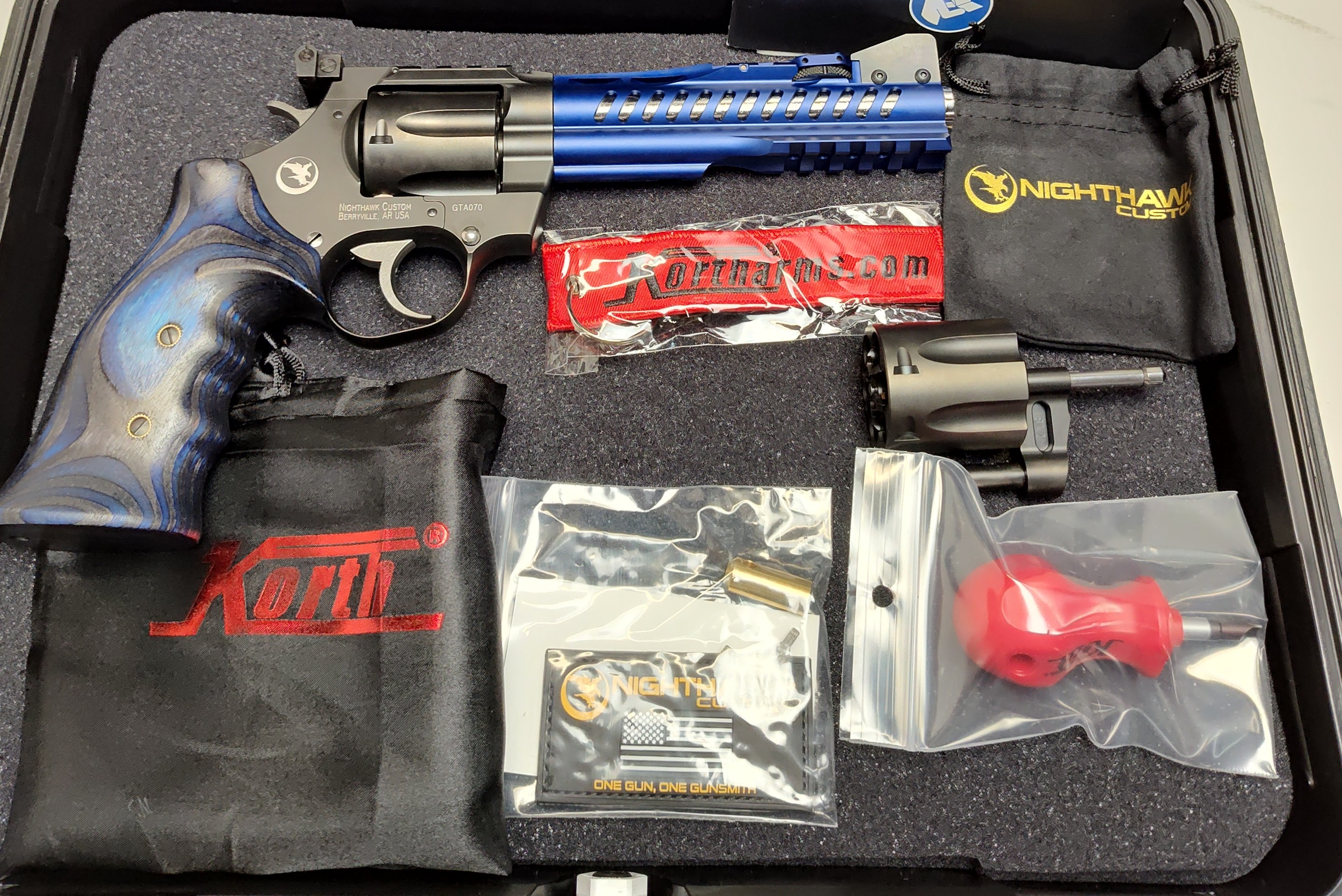 Korth GTA 357 Mag 6" Revolver Blue w/xtra cylndr 9mm Super Sport G-I ...