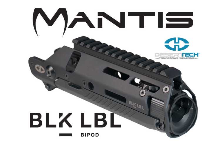 Desert Tech MDRx Mantis 16 Handguard With Bipod by BLK LBL, Black ...
