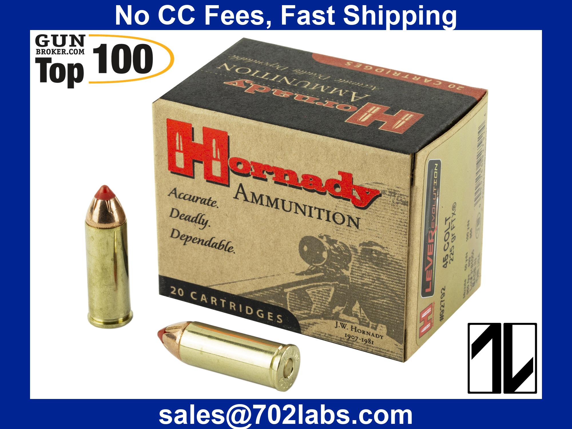 45 Long Colt Hornady Ammo LeverEvolution 45 Colt Ammo 225 Grain Flex ...